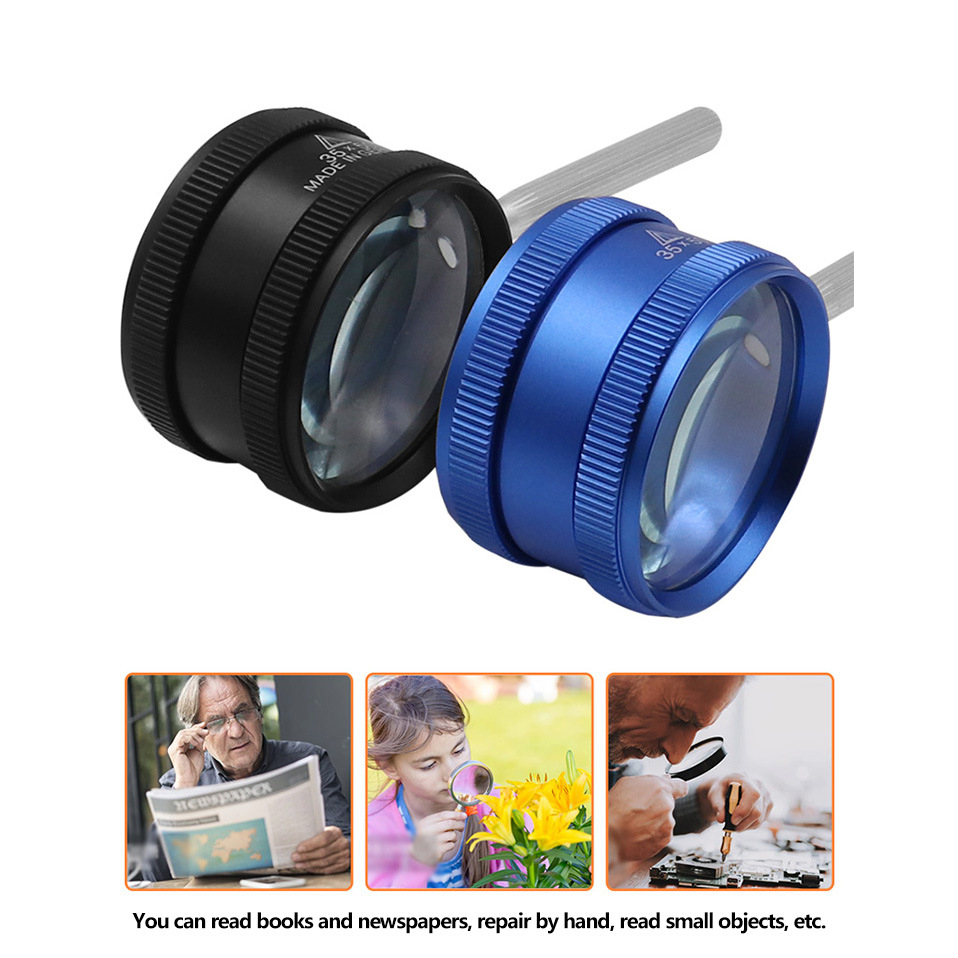 35X Handheld Magnifier Detachable Magnifying Glass Loupe Portable ...