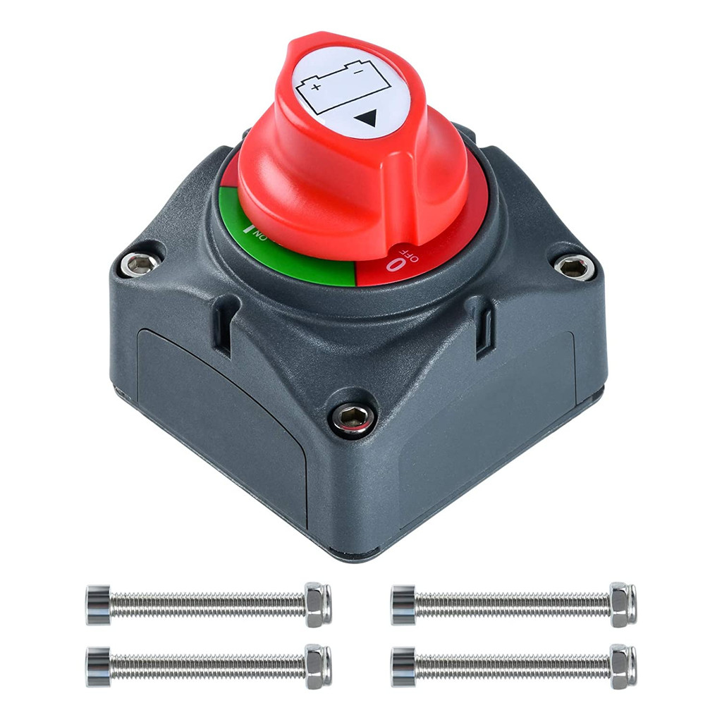 Battery Switch, 12V-48V Battery Disconnect Master Power Cut-Off Switch ...
