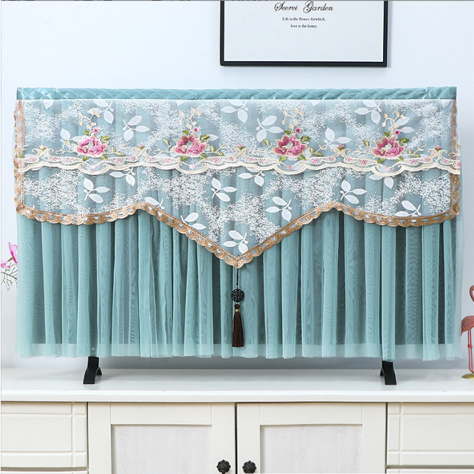 32-55 Inch TV Cover Remote Control Cover LCD TV Cover Hanging Lace ...