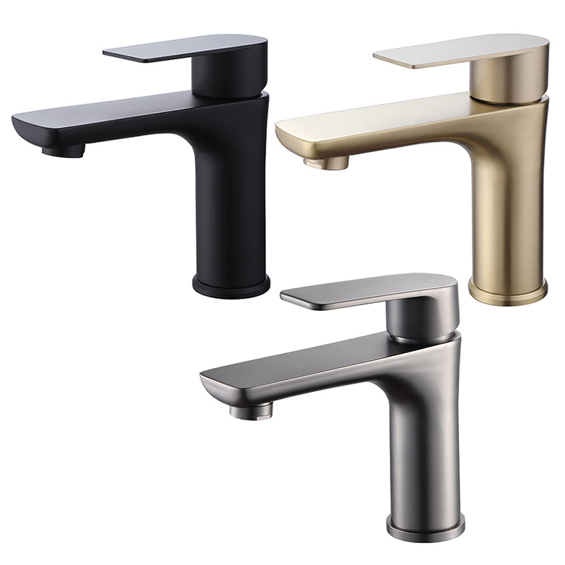 Stainless steel matte gray faucet hot and cold water basin wash basin ...