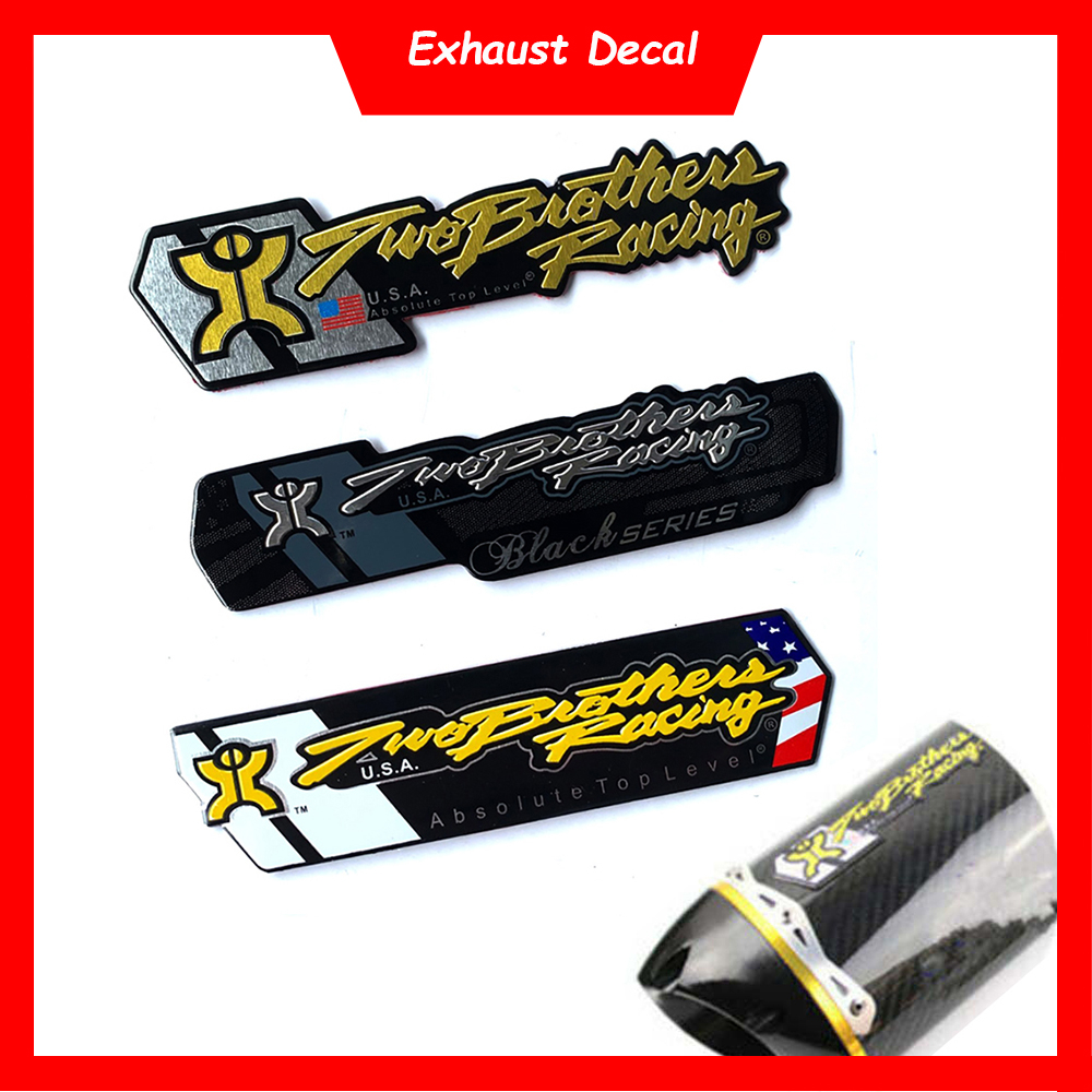 Motorcycle Exhaust Pipes Decal Sticker 3D Heat-resistant Muffler Decals ...