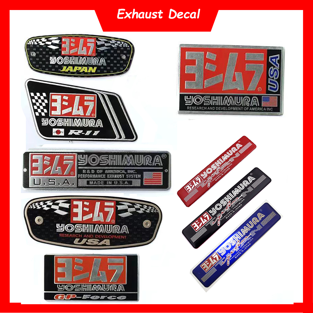 Motorcycle Exhaust Pipes Decal Sticker Aluminium 3D Heat-resistant ...