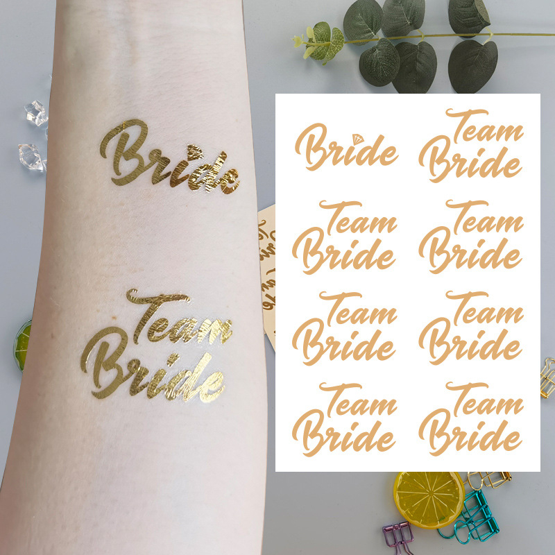 Bride to Be and Bride Tribe Tattoos Team Bride Stickers Bachelorette ...