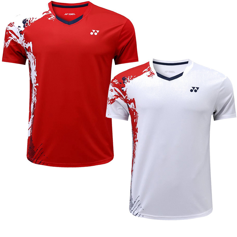 New yonex Badminton Jersey Short Sleeve Men's and Women's Quick Dried Sports Jersey Tennis ...