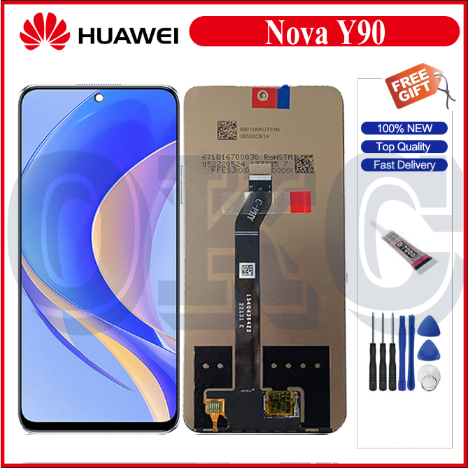 Original For Huawei Nova Y90 LCD with Frame Display Touch Screen Digitizer Full Set Assembly CTR ...