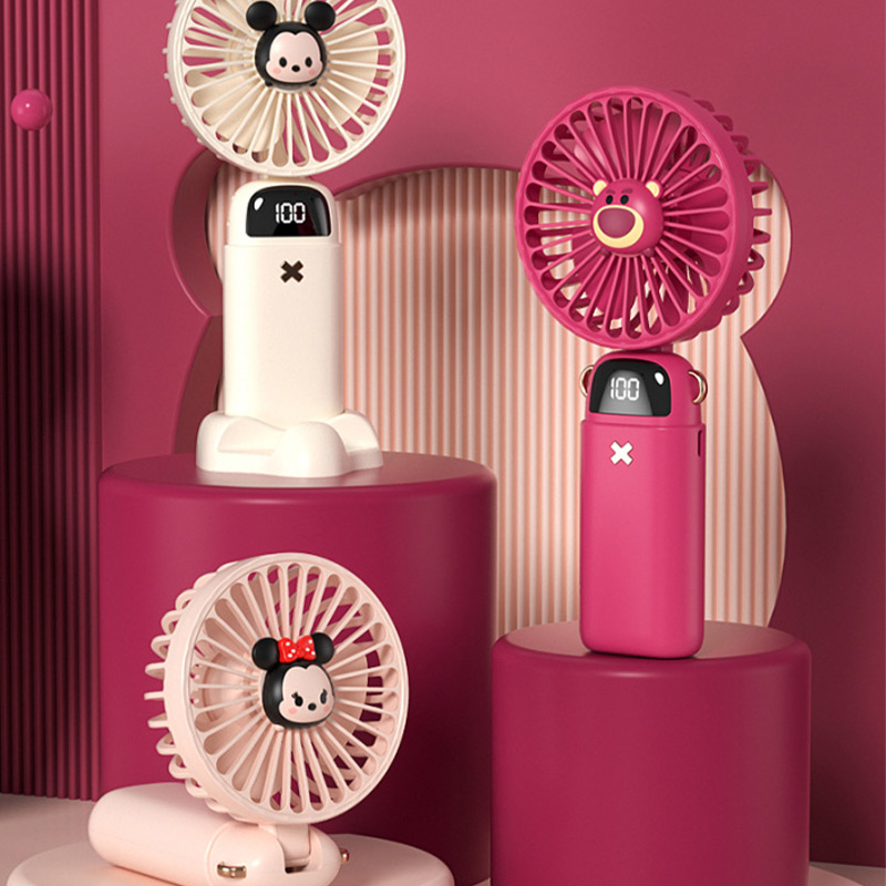 Disney Five Gears Handheld Desktop Small Fan Strawberry Bear Lotso ...