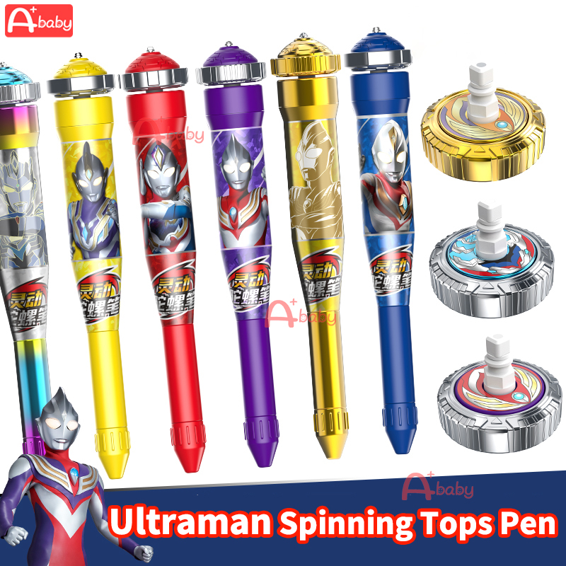 [A+baby]Ultraman Spinning Tops Pen Toy Kids Students Stationery (Tiga/Z ...