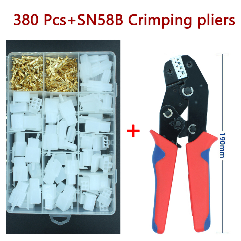 380PCS Wire Connector 2P/3P/4P/6P Terminal High Quality Plastic Shell ...