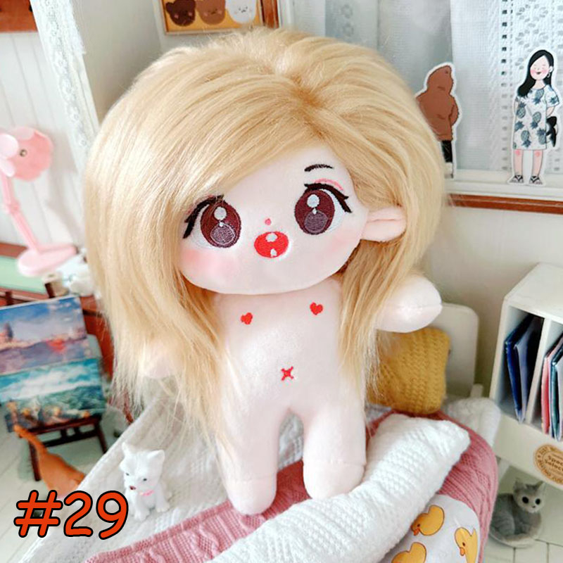 Genuine 20CM Idol Girl Doll DIY Pink Green Red Long Hair Plush Toys ...