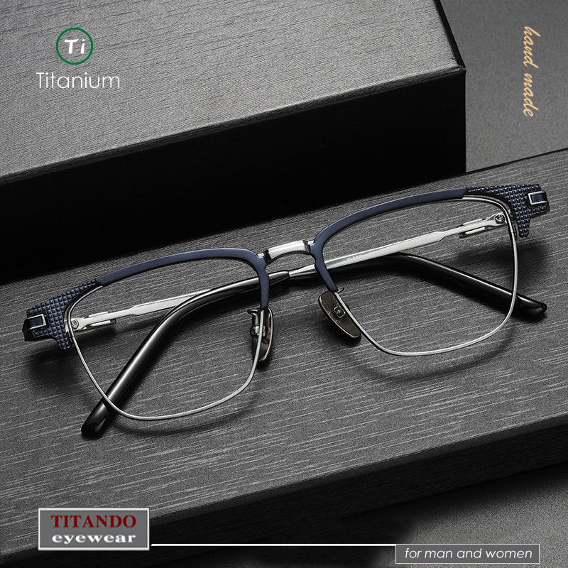 Japanese Style Titanium Function Suspended Eyebrow Frame Design Casual ...