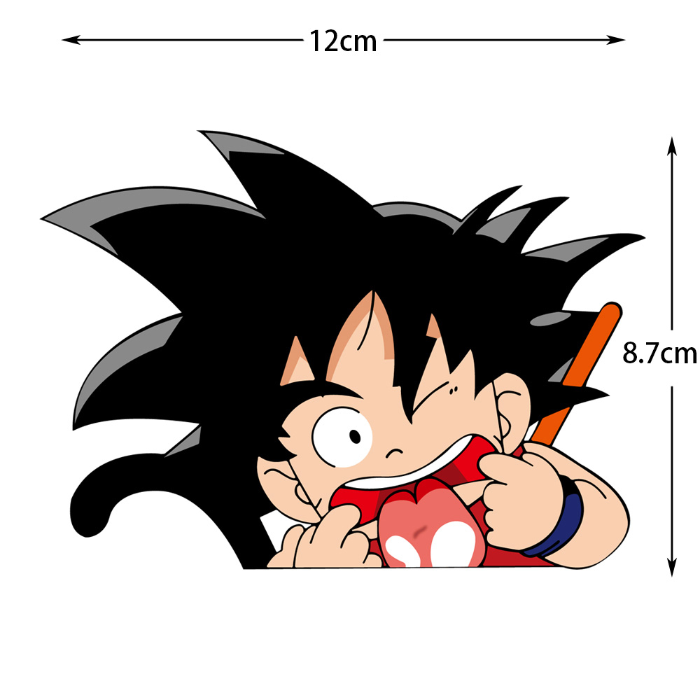 JDM Japanese Anime Dragon Ball Goku Cartoon Reflective Car Stickers ...
