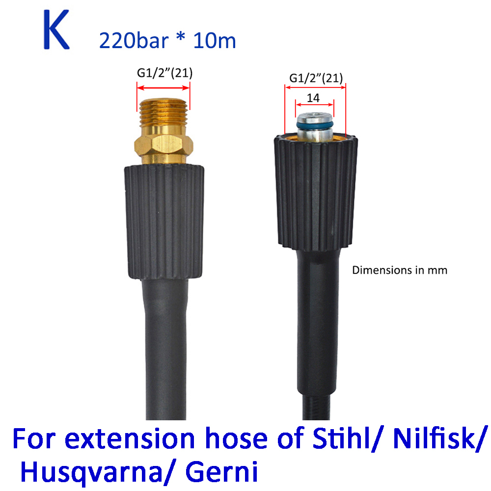 BEAR FORCE 10m High Pressure Washer Hose Carwash Water Cleaning Hose ...
