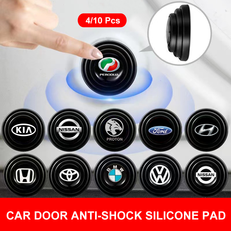 4/10Pcs Silicone Auto Door Shock Stickers Absorber Shock Pad Switch ...