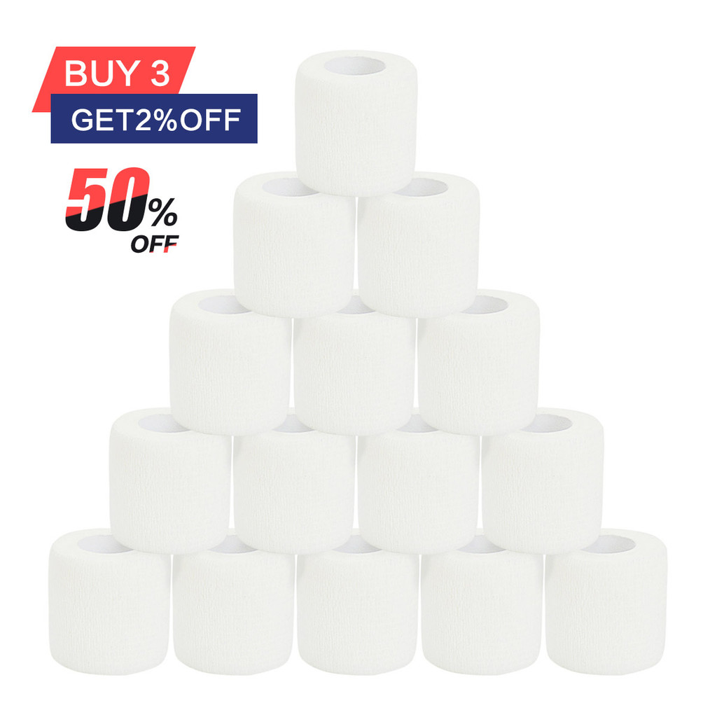 1/6/10 pcs white Gauze Motion Bandage Self-adhesive Breathable Elastic ...