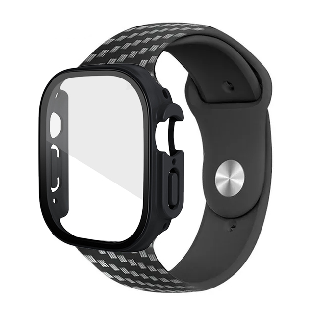 Carbon Fiber Strap+Case for iWatch Series ultra 8/7/6/se/5/4/3 41mm45mm ...