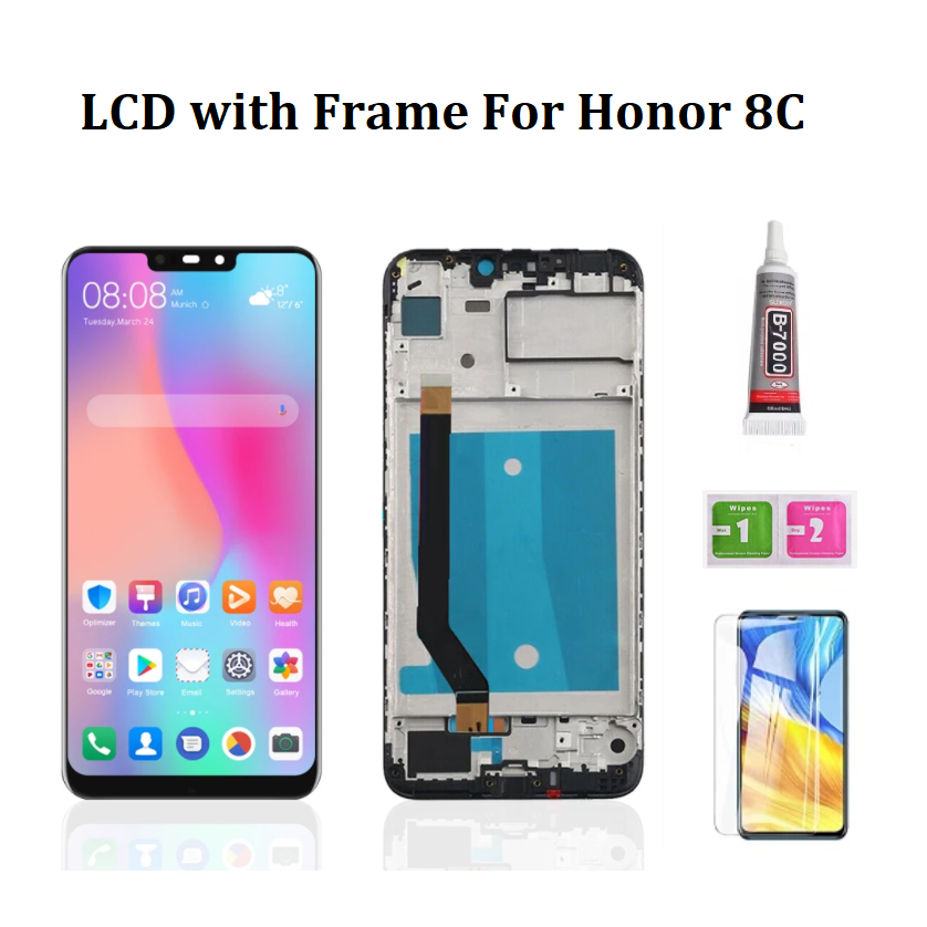 LCD with Frame For Honor 8C LCD Display With Touch Screen Digitizer ...