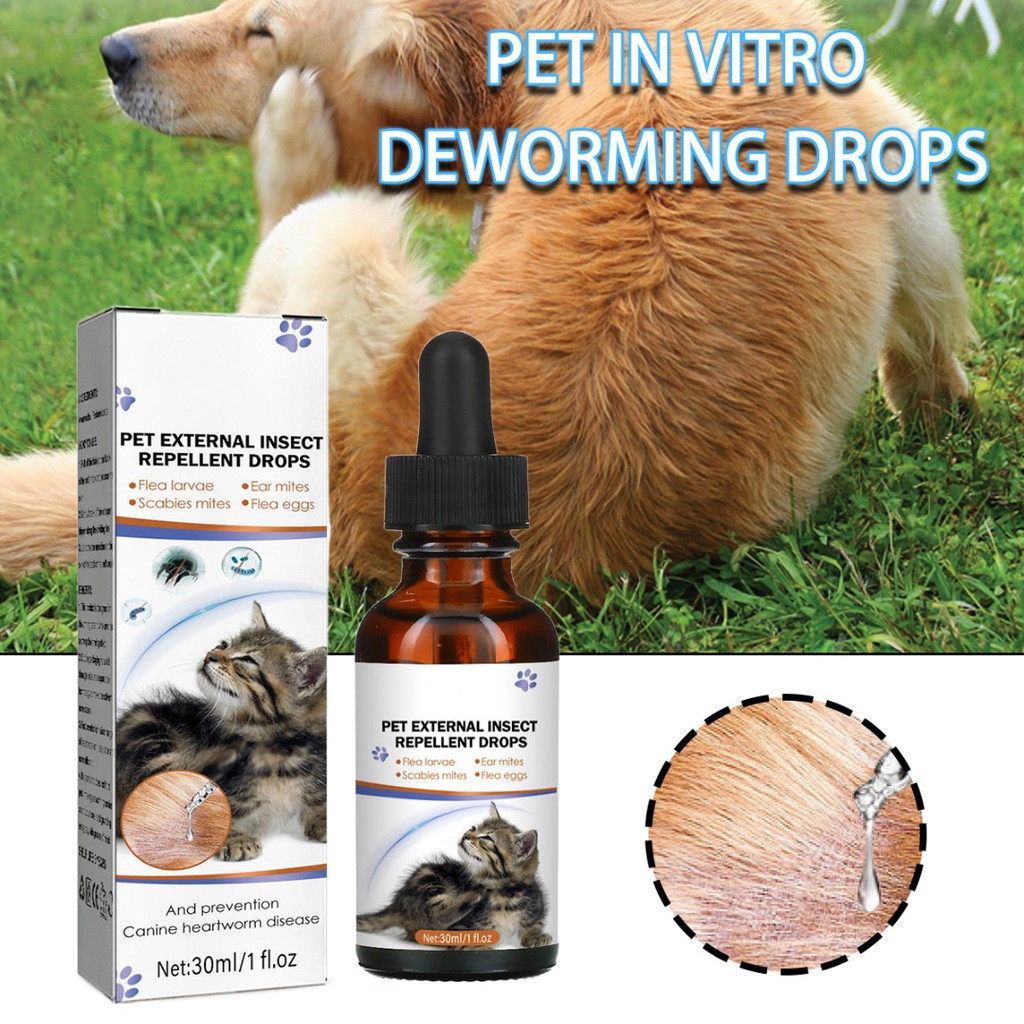 Flea and Tick Drops Flea Tick Treatment for Dogs Cats Long-Lasting Fast ...