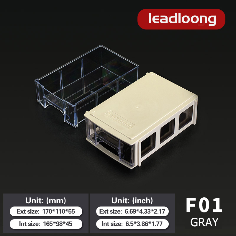 F01 170*110*55mm | Stackable Clear Plastic Storage with Transparent ...