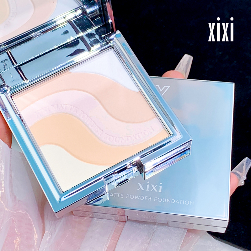 xixi Pressed Powder 5 colors Makeup Compact Powder Girls Concealer ...