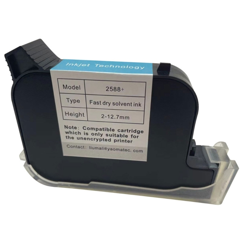 12.7mm Solvent Fast Drying Ink Cartridge 2588 2588+ 2588+M for Inkjet ...