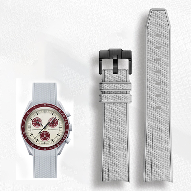 Rubber Watchband For rolex O-mega X S-watch Joint MoonS-watch Constellation Waterproof Sports ...