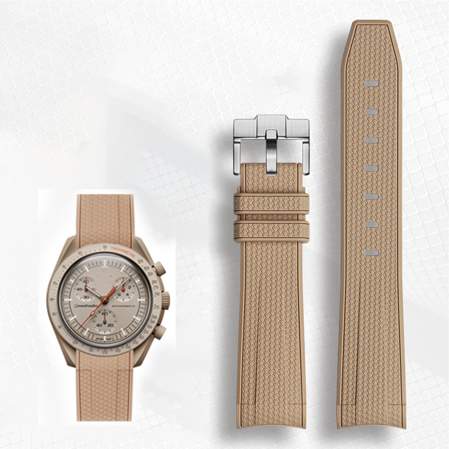 Rubber Watchband For rolex O-mega X S-watch Joint MoonS-watch Constellation Waterproof Sports ...