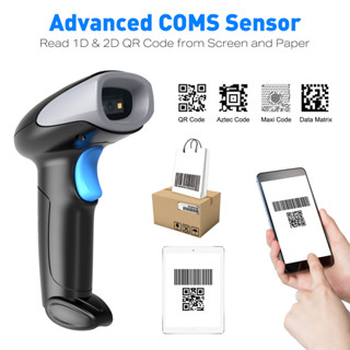 2D 1D QR Barcode Scanner Wireless Bluetooth Barcode Reader Hanheld ...
