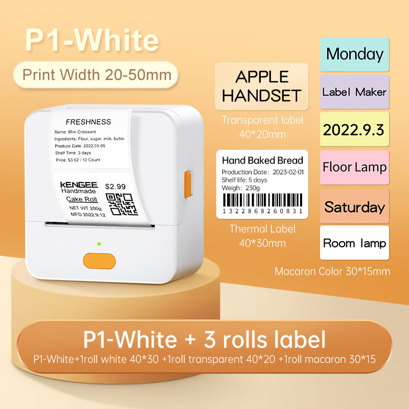 DETONGER P1 Mini Label Maker Portable Thermal Label Printer Price Tag ...