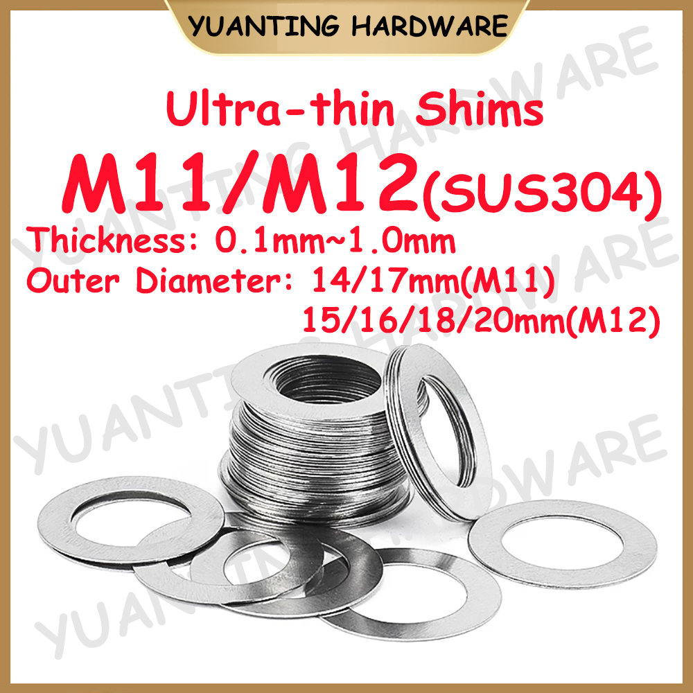 M11 M12 DIN988 SUS304 Stainless Steel Shim Plain Washers Adjusting ...