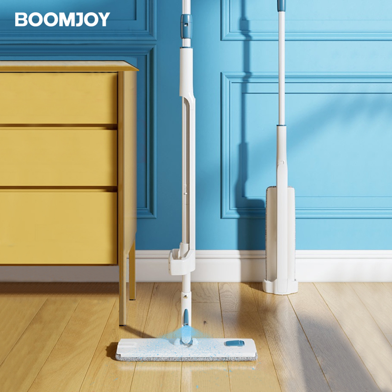 BOOMJOY Spray Mop Lantai Hands Free Wash Self Wring 360 Spin Rotate Mop ...
