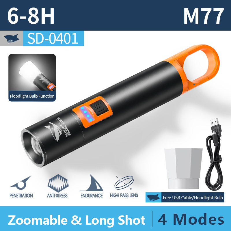SmilingShark SD0401 LED Torch light Super Bright M77 7000lm Flashlight ...
