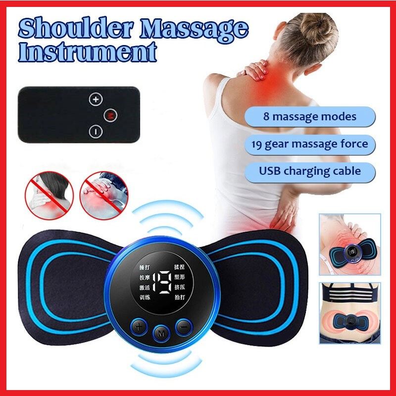 EMS Electric Pulse Neck Massager Cervical Vertebra Massage pad Patch ...