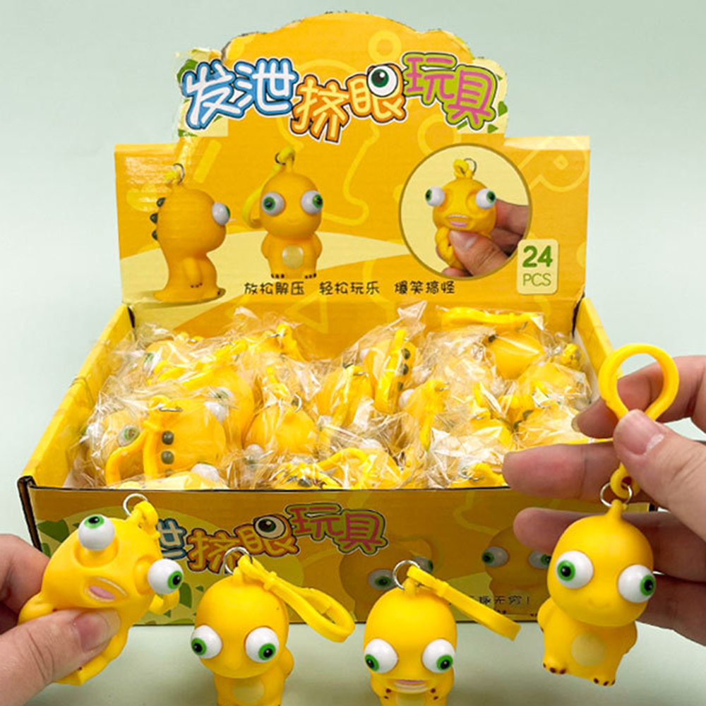 XJ- Little Milk Dragon Stress Relief Toy Dinosaur Elastic Peach Squeeze ...
