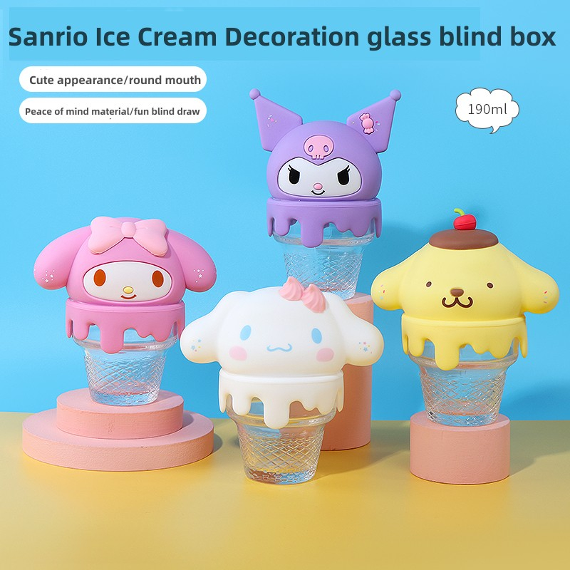 MINISO Sanrio Ice Cream Glass Blind Cup - Cartoon Glass Cup, Creative ...