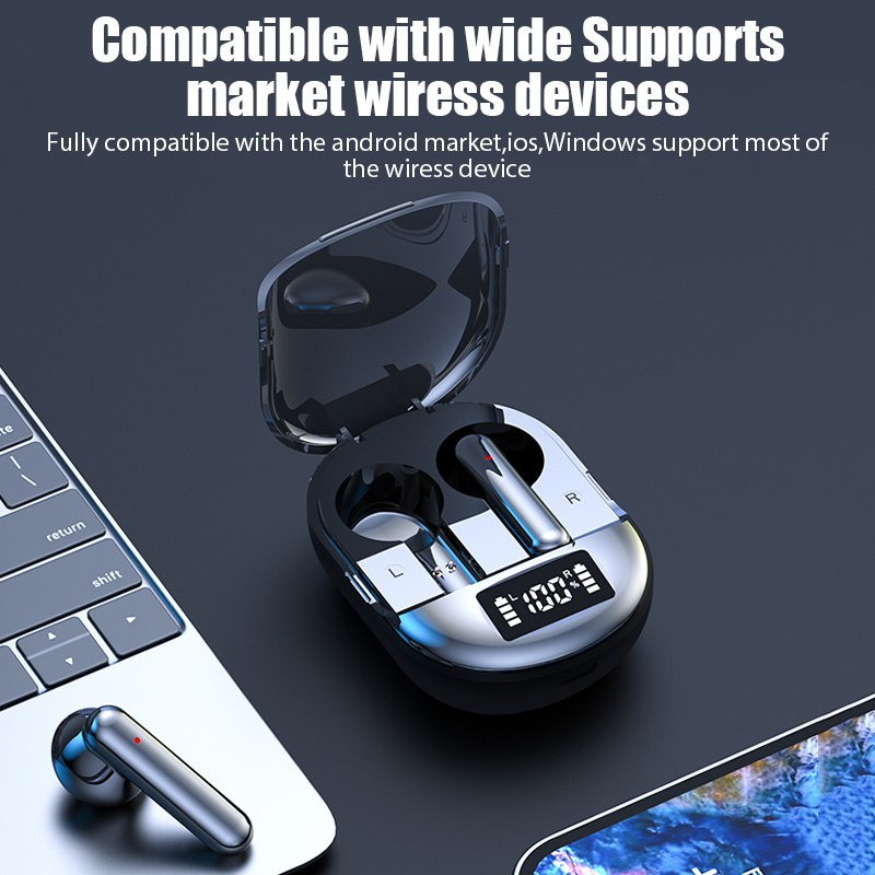 TWS K40 Earphone Bluetooth 5.3 Digital Display Wireless Headphones ...