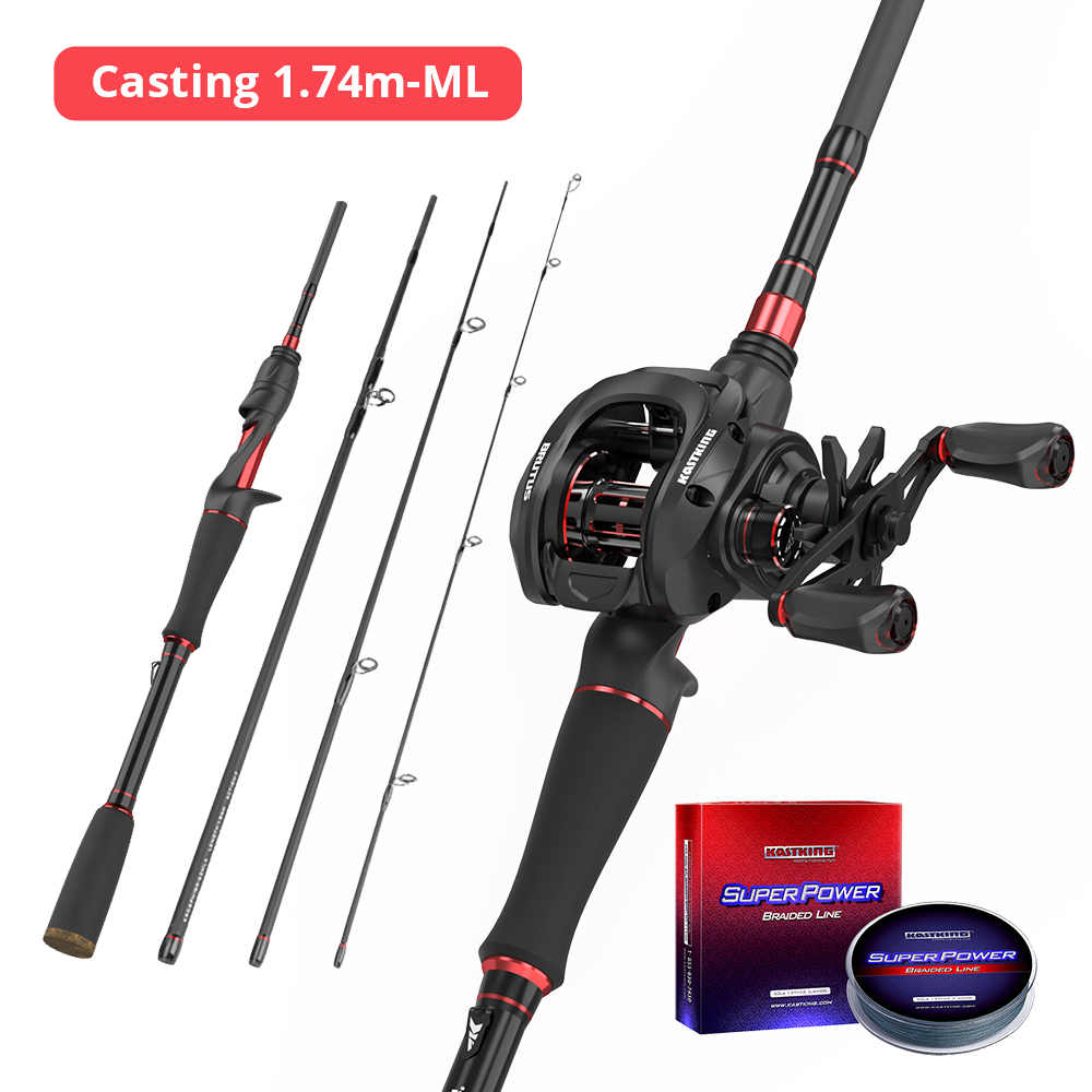 KastKing Portable Fishing Reel Rod Combo Brutus Lure Fishing Rod and ...