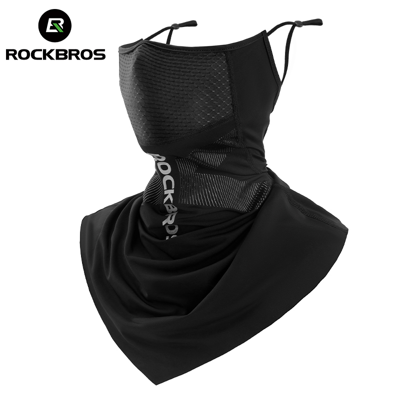 【MY Delivery】ROCKBROS Face Mask Bike Sunscreen Ice Silk Bicycle Anti-UV ...