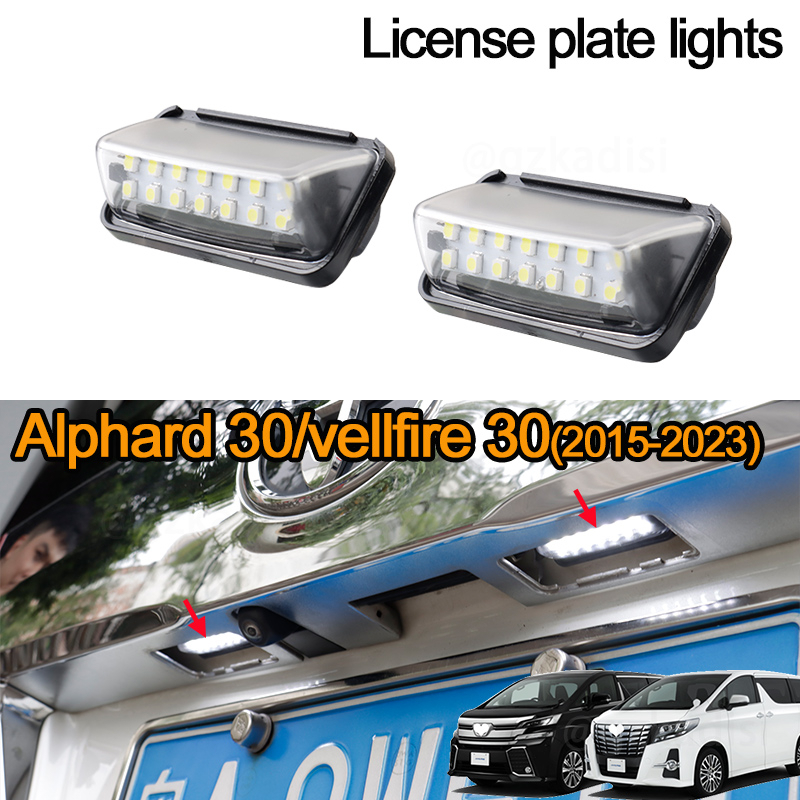2pcs Alphard 30 vellfire 30(2015-2023) License plate lights agh30 anh30 ...