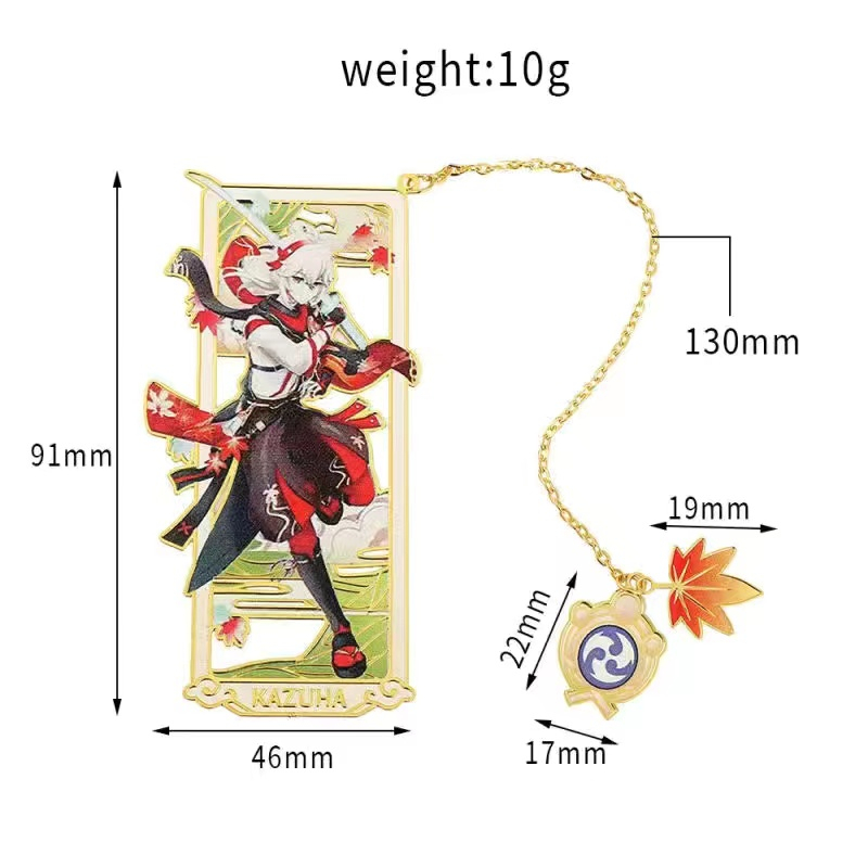 Genshin impact bookmark metal bookmark Raiden Shogun nahida kazuha ...