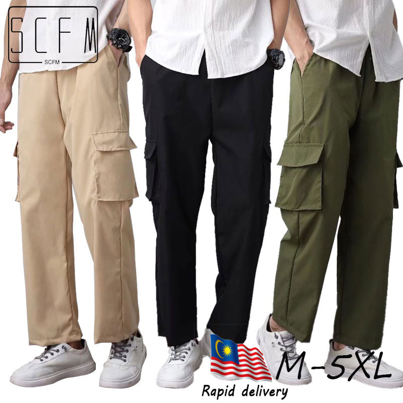Ready Stock Seluar Lelaki Cargo Pants Men Plus Size Casual pants men ...