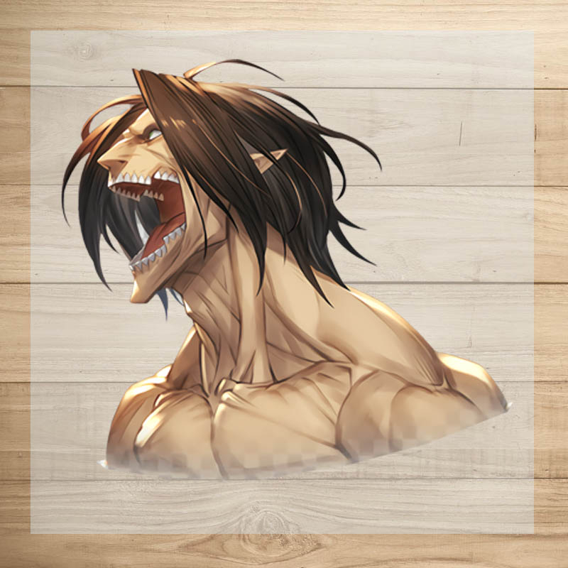 Attack on Titan Heat Transfer Stickers Eren Jaeger Clothes DIY ...