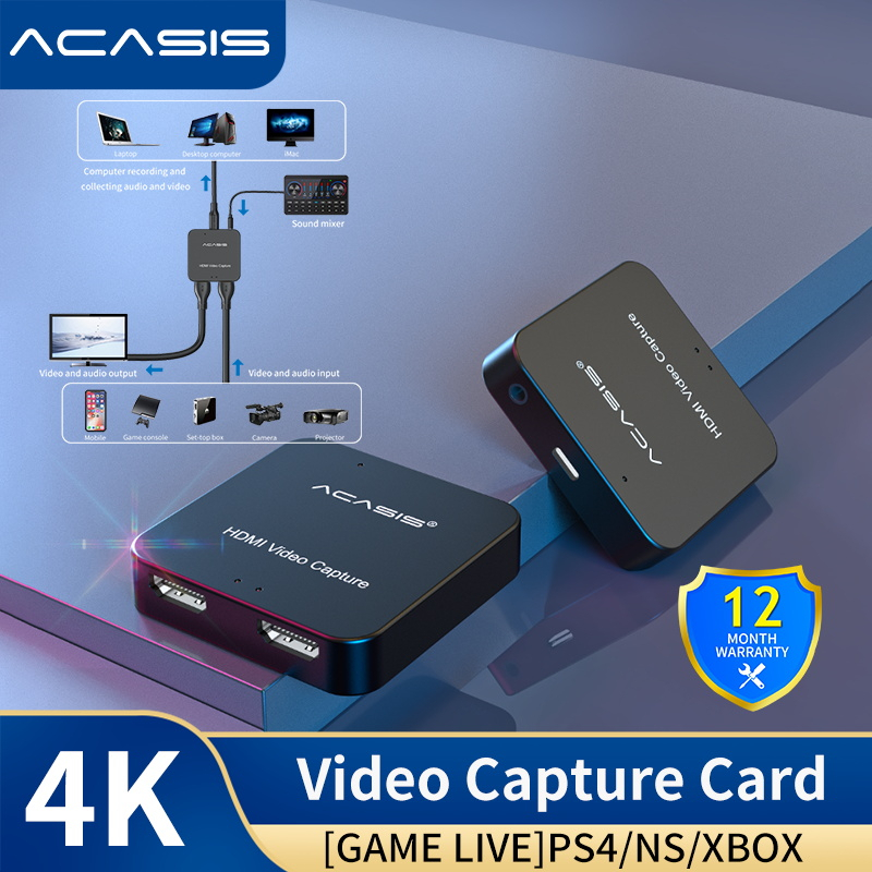 ACASIS 4K HDMI To USB 2.0 Video Capture Card 1080p/60fps Game Live ...