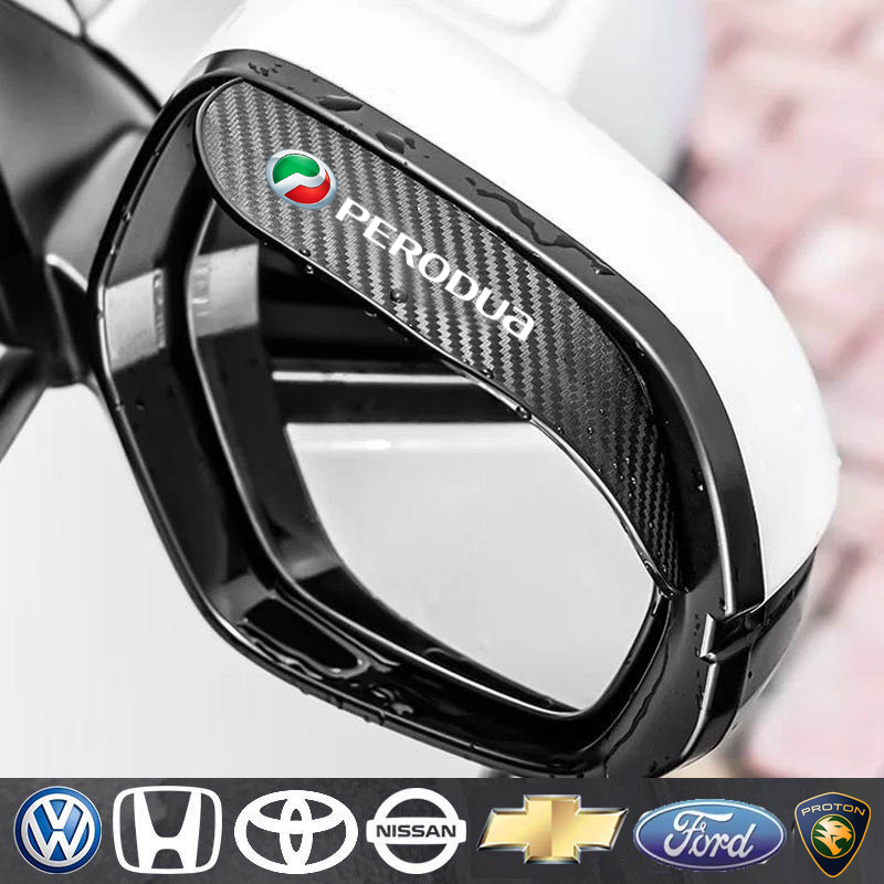 2 pieces Universal Car Side View Mirror Cover Waterproof Rain Eyebrow ...