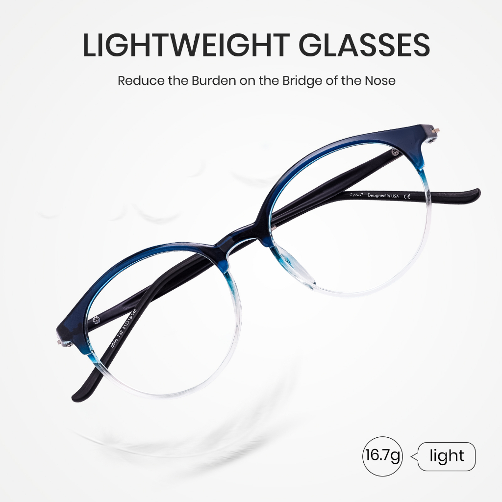 Cyxus Anti Blue Light Computer Glasses Vintage Round Reading Eyewear ...