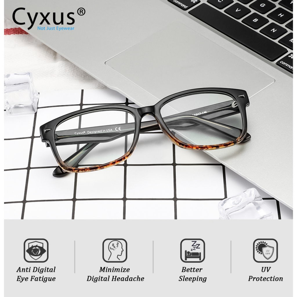 Cyxus Computer Glasses Anti-Blue-Ray and Blocking UV Glasses for Women ...