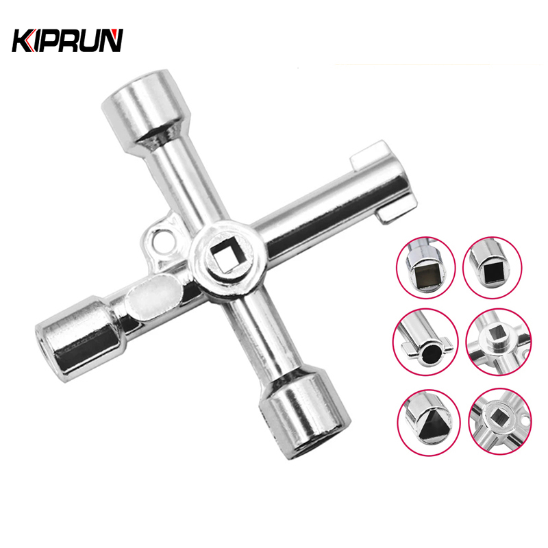 KIPRUN Universal Triangle Square Key Wrench Plumber Keys, 4 Way ...