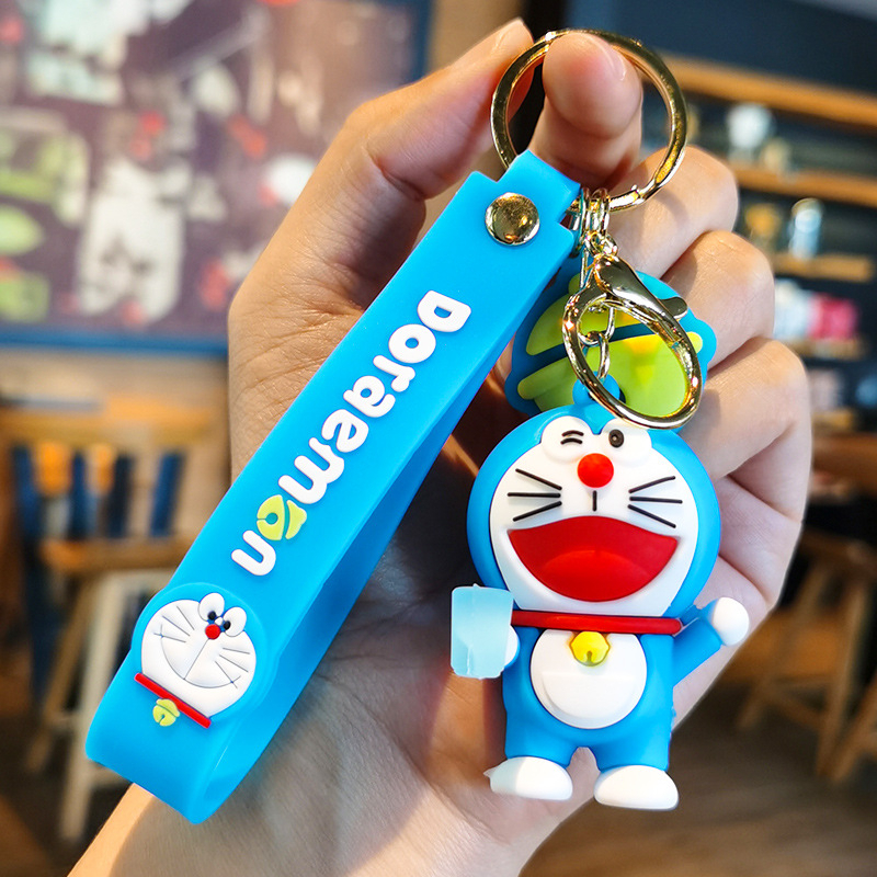 New Cartoon Anime Doraemon Doll Keychain Student Backpack Pendant Car ...