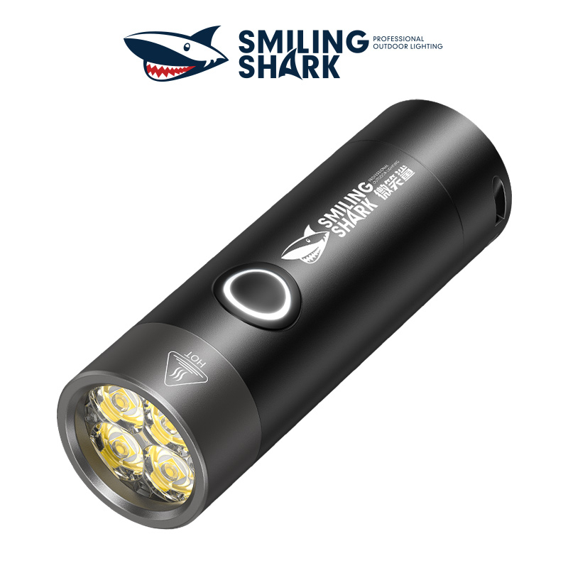 Smiling Shark SD5505 Mini Torch Light Led Flashlight XPG*4 1200 Lumens ...