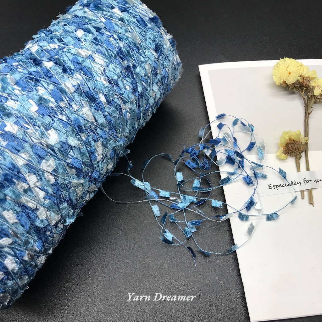 28 Colors Benang Kait Benang Crochet Yarn Glitter Yarn Crochet Knitting Yarn Ribbon Yarn ...