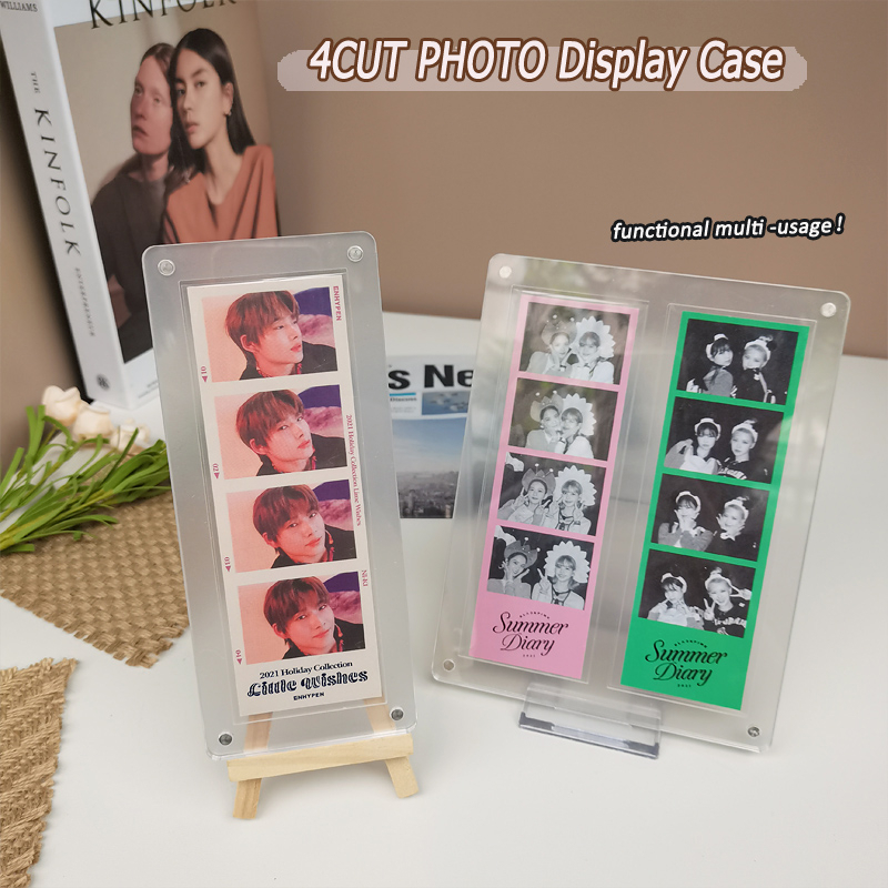【4CUT Photo Display Case】Single/2slot High Clarity Acrylic Magnetic ...